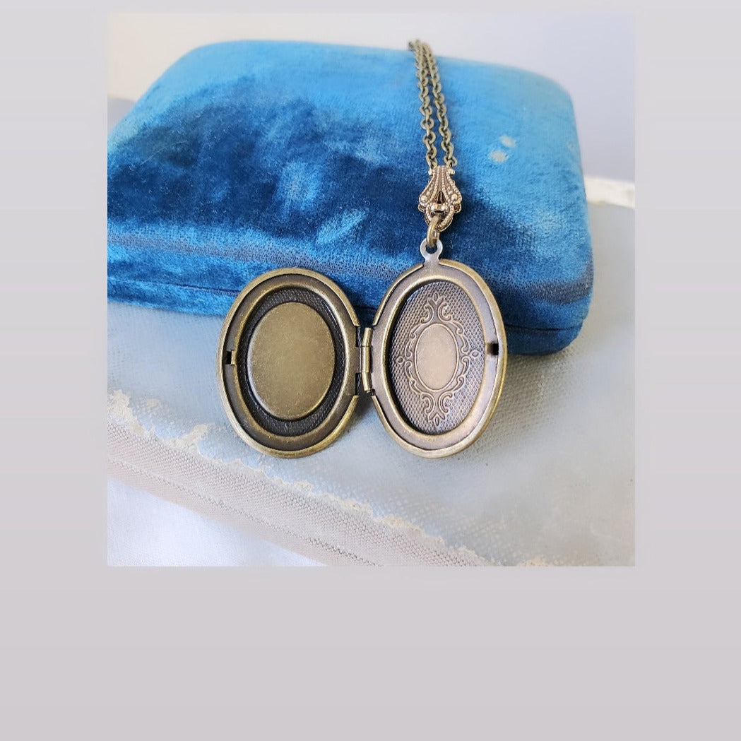 1940's German Roses Locket Necklace – Vintage Button Jewelry By Krista Moss